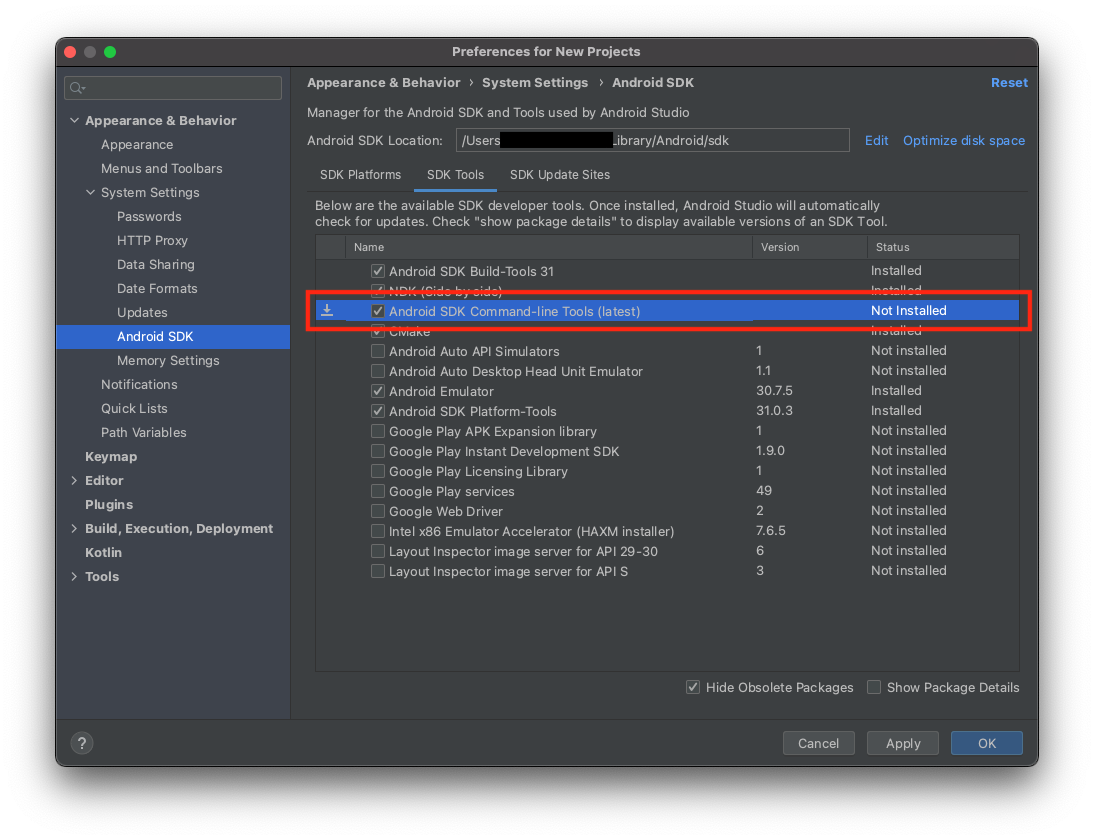 [Flutter]M1 Macで「flutter doctor –android-licenses」で「Exception in thread ...